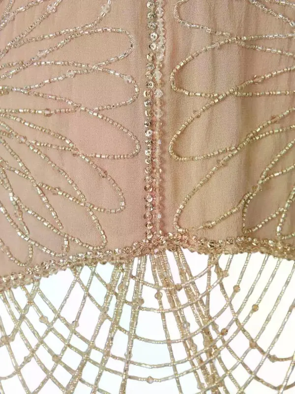 Attico Bead-embellished Petite Chandelier Mini Skirt - Neutrals