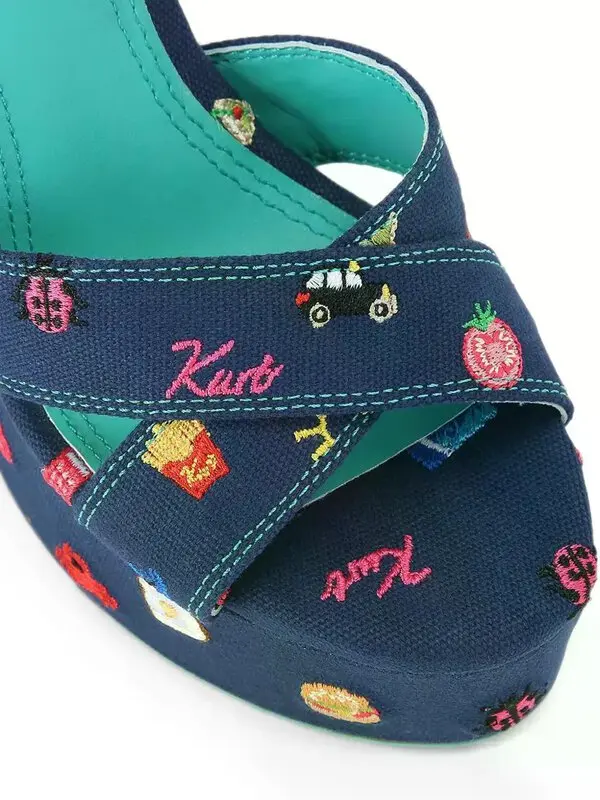 Kurt Geiger Embroidered Platform Sandals