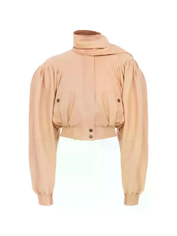 Chloé Scarf-detail Puffed-sleeve Jacket