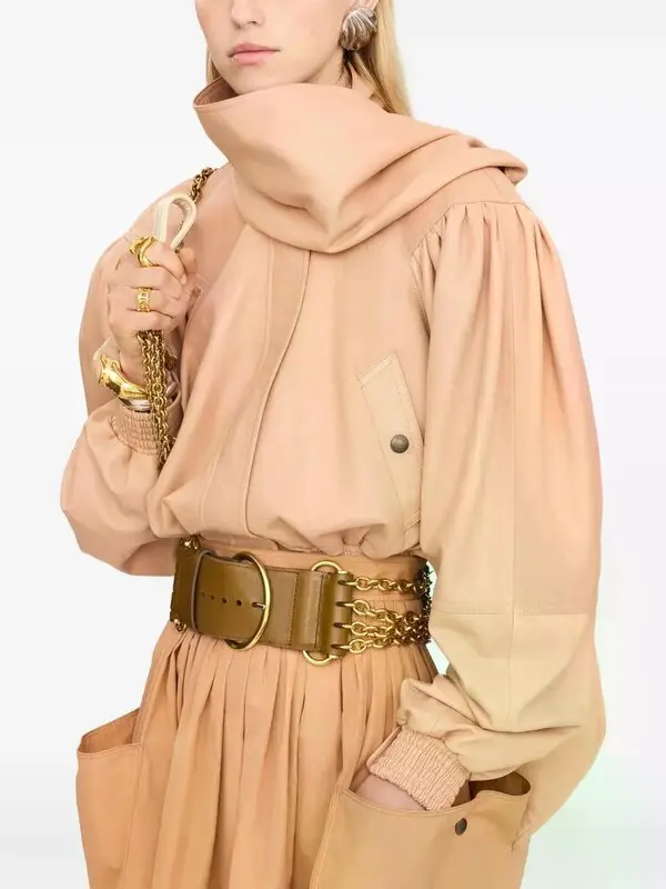 Chloé Scarf-detail Puffed-sleeve Jacket