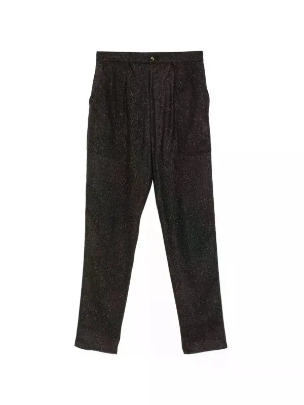 Eleventy Flecked Pleated Trousers - Brown
