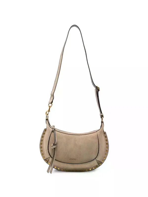 Isabel Marant Étoile Oskan Moon Stud-embellished Shoulder Bag - Neutrals