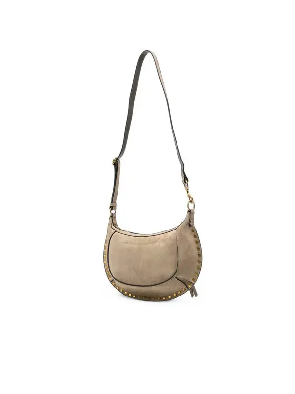 Isabel Marant Étoile Oskan Moon Stud-embellished Shoulder Bag - Neutrals