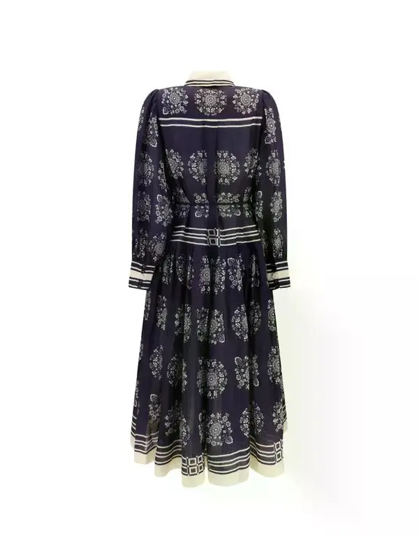 ALEMAIS Alemai Bandendra Floral Print Midi Shirtdress