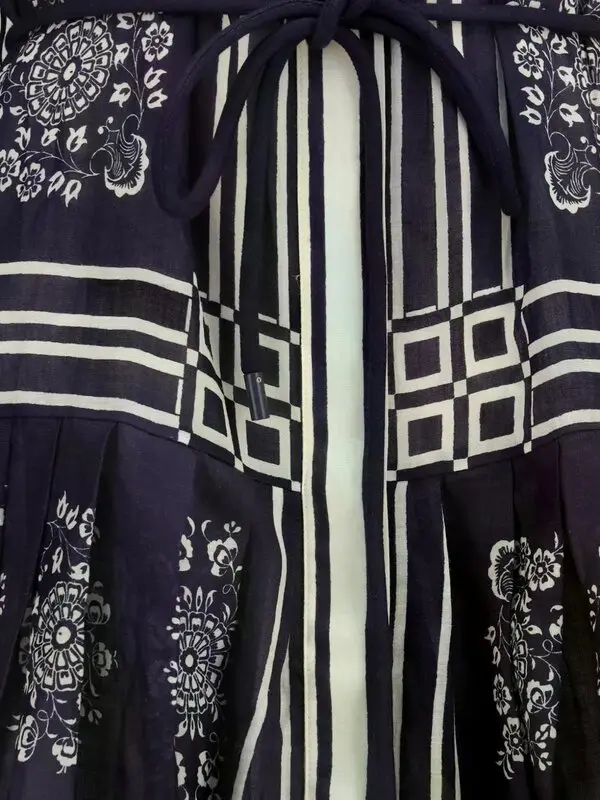 ALEMAIS Alemai Bandendra Floral Print Midi Shirtdress