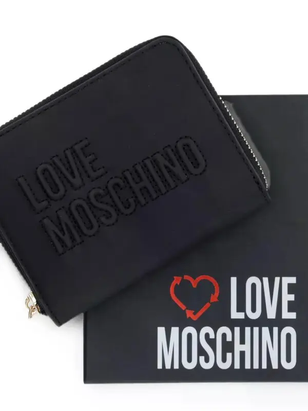Moschino Logo-embossed Zip-around Wallet