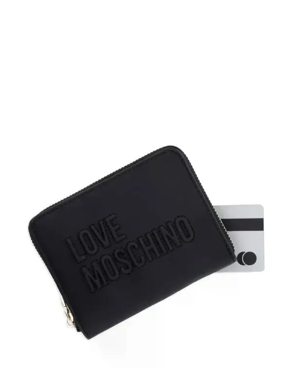 Moschino Logo-embossed Zip-around Wallet
