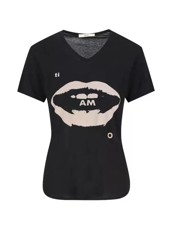 Fendi V-neck T-shirt