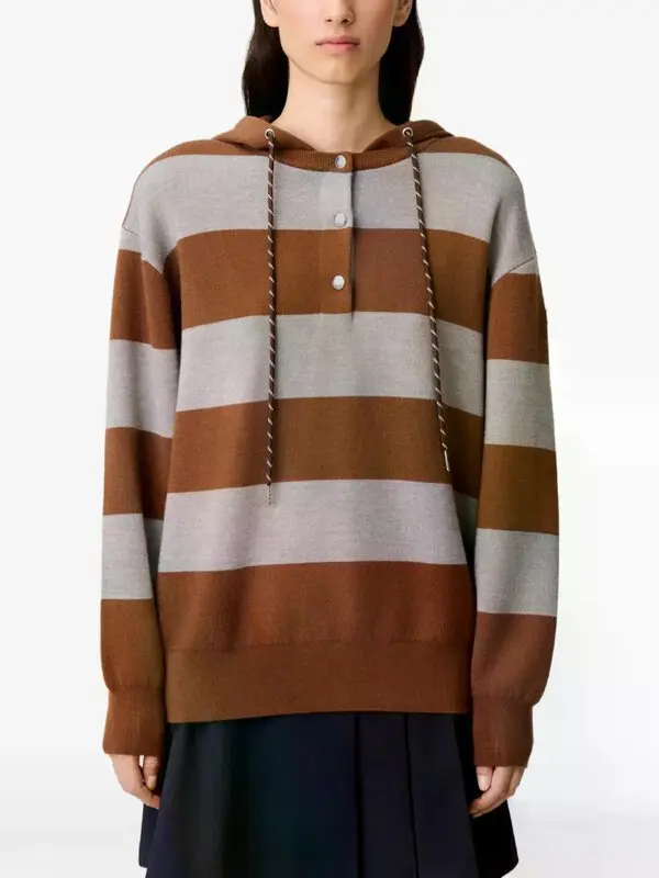 Claudie Pierlot Striped-pattern Hoodie
