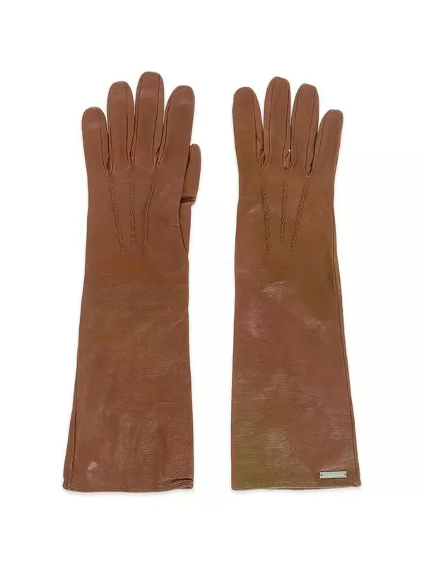 Dsquared2 Opera Leather Gloves - Brown