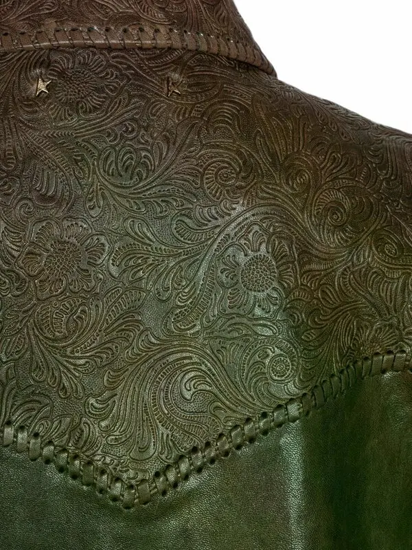 GOLDEN GOOSE Journey Floral-embroidery Leather Jacket