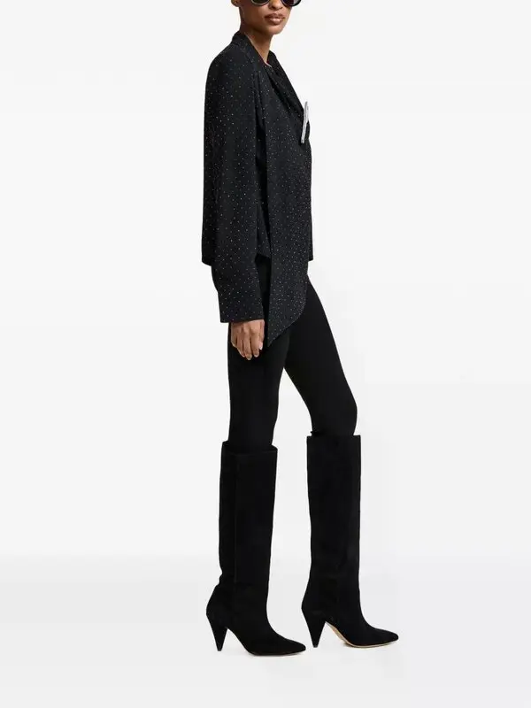 Essentiel Antwerp Rhinestone-embellished Asymmetric Blouse