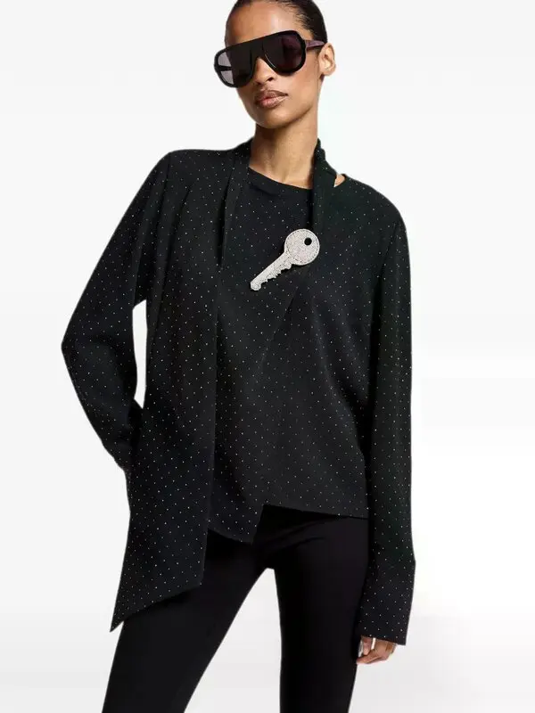 Essentiel Antwerp Rhinestone-embellished Asymmetric Blouse