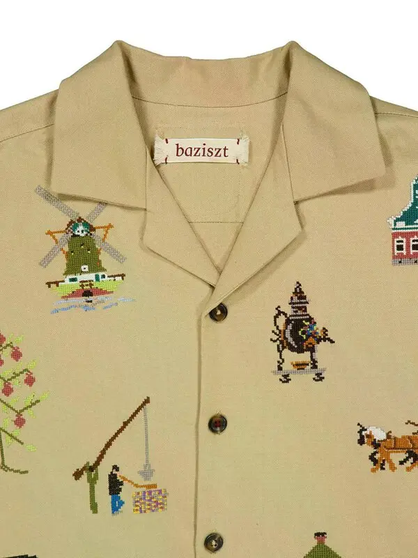 BAZISZT Tusken Embroidered Cotton Overshirt