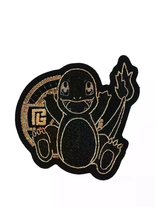 Balmain Pokémon Charmander Wool Patch Brooch - Black