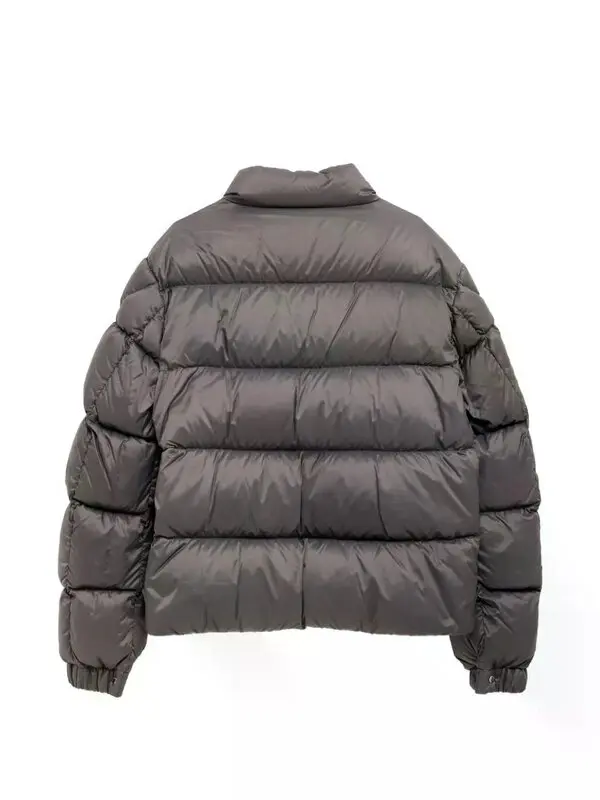 Moncler Quilted Logo-patch Jacket - Grey