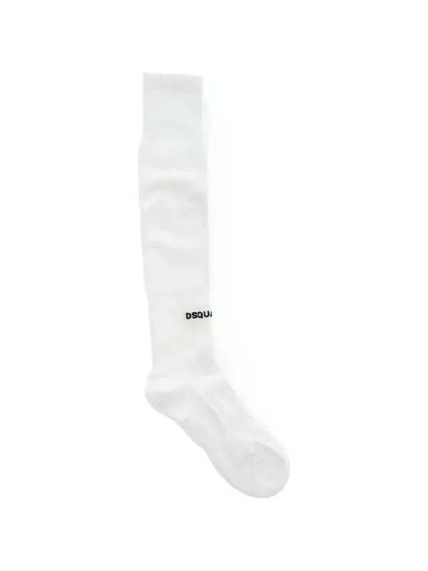Dsquared2 Logo-print Soccer High Socks - White
