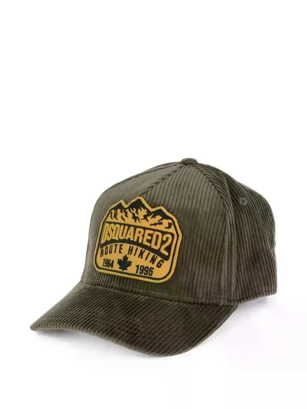 Dsquared2 Ribbed Embroidered-patch Baseball Cap - Green