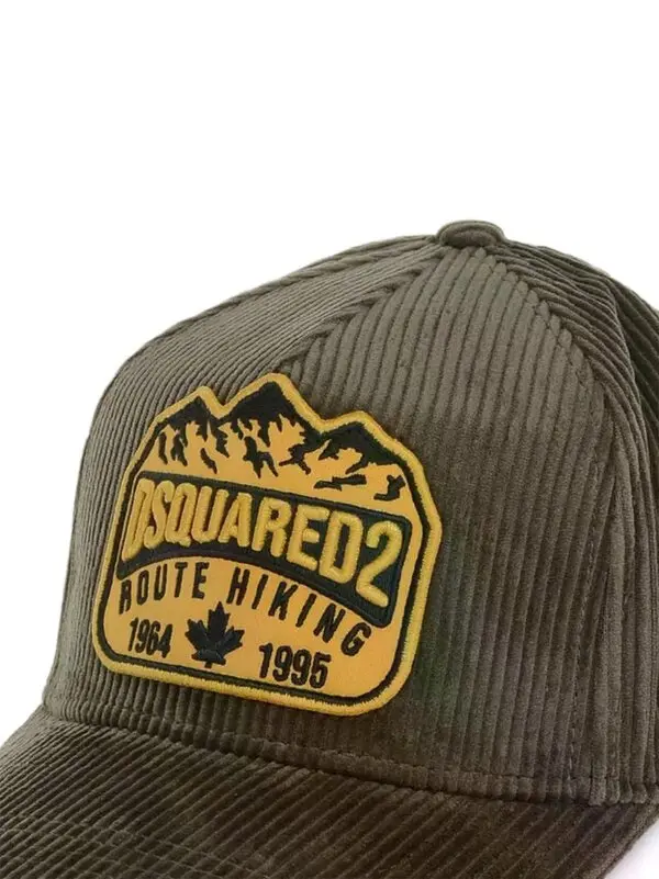Dsquared2 Ribbed Baseball Cap With Embroidered Patch - Green