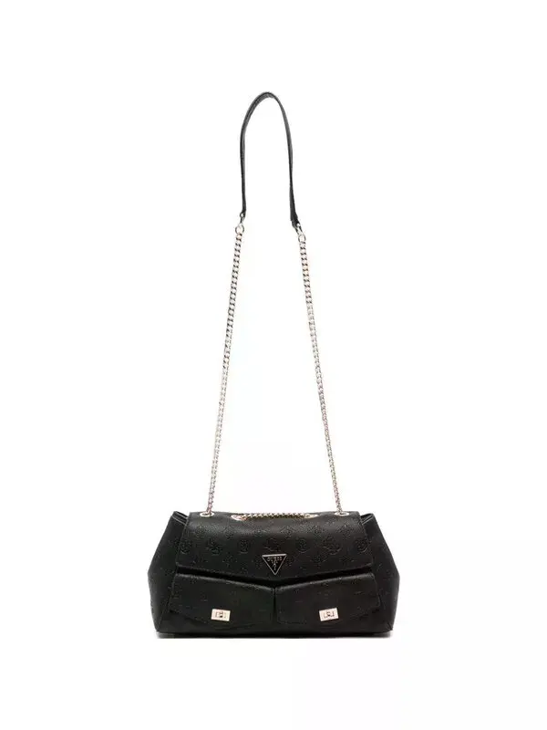 Guess Blake Logo-embossed Chain-strap Crossbody Bag - Black
