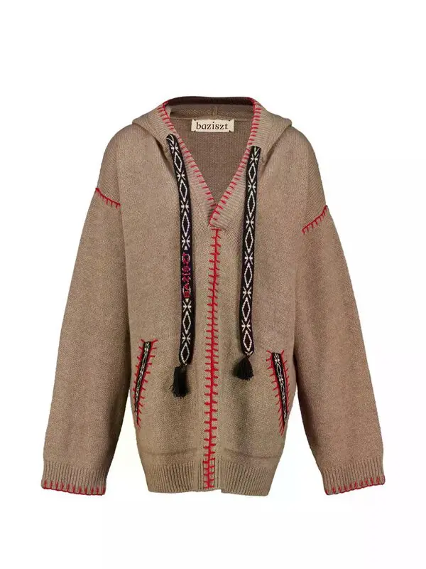 BAZISZT Kafti Whipstitch Cashmere Hoodie