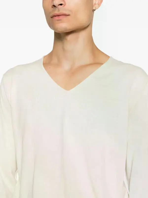 MAISON MARGIELA Cotton V-neck Sweater - Neutrals