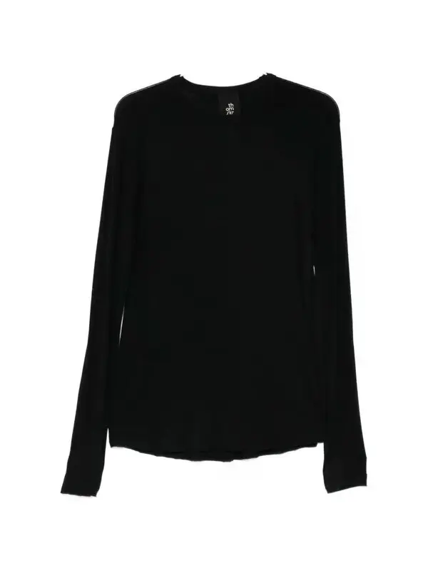 THOM KROM Raw-edge Crew-neck Sweater
