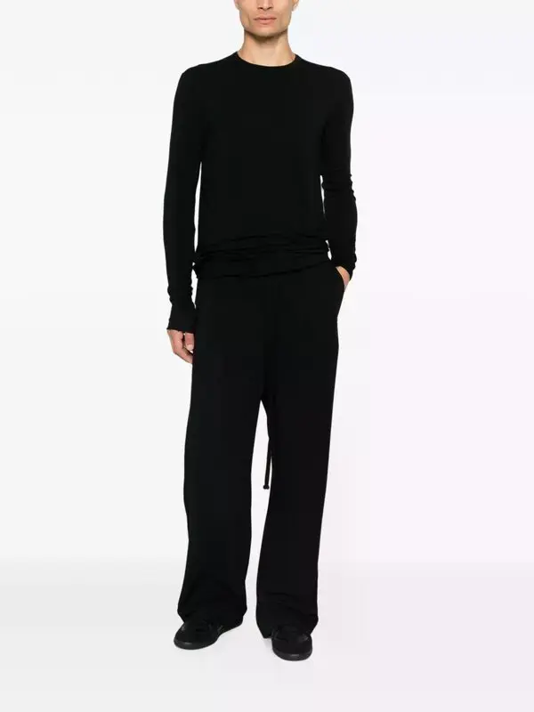 THOM KROM Raw-edge Crew-neck Sweater