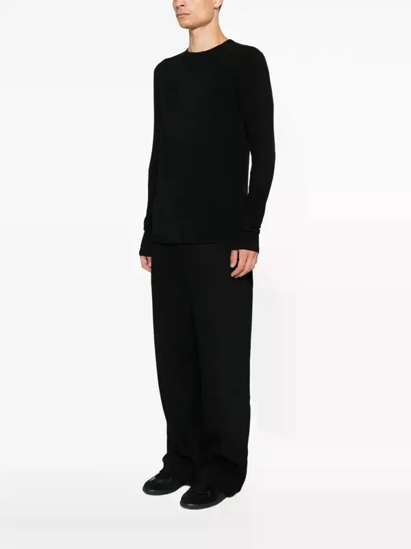 THOM KROM Raw-edge Crew-neck Sweater