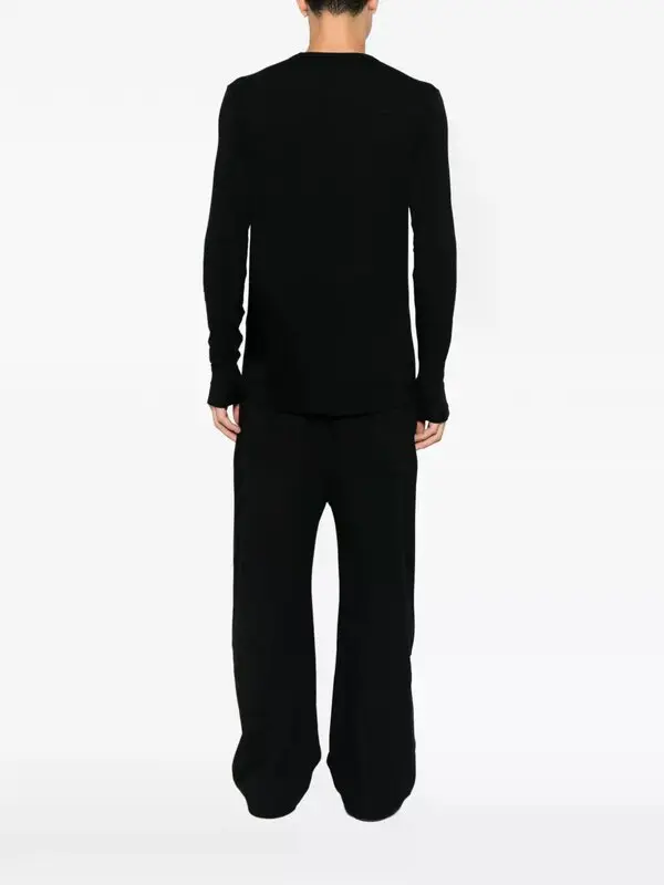 THOM KROM Raw-edge Crew-neck Sweater