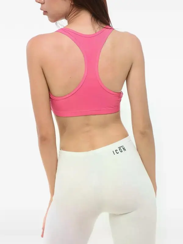 Dsquared2 Logo-tape Racerback Sports Bra - Pink