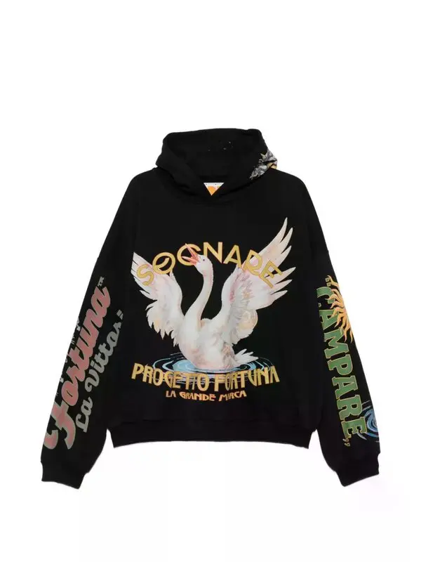 PDF Graphic-print Hoodie - Black