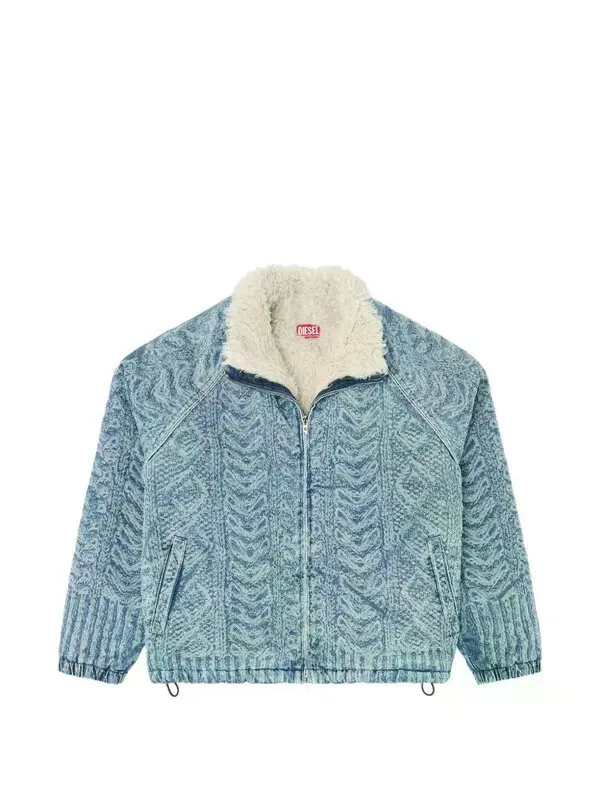 DIESEL® Jacket In Cable-knit-effect Denim