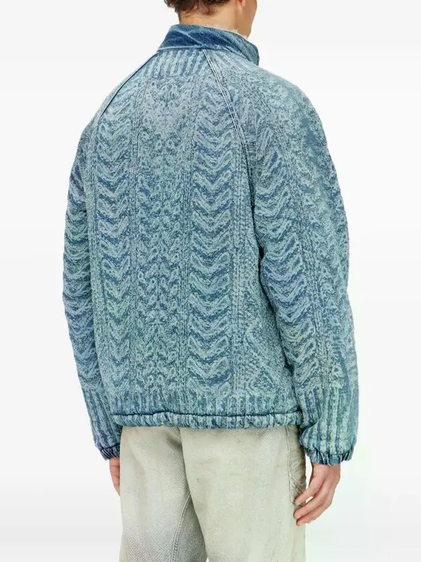 DIESEL® Jacket In Cable-knit-effect Denim
