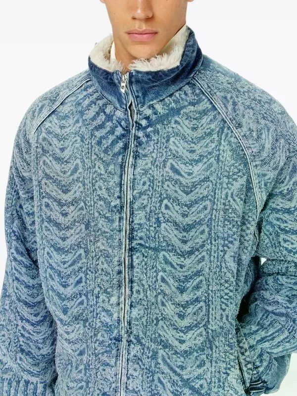 DIESEL® Jacket In Cable-knit-effect Denim