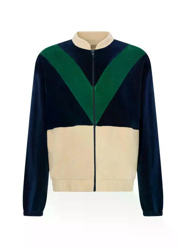 Valentino Garavani Colour-block Zip-up Jacket - Blue