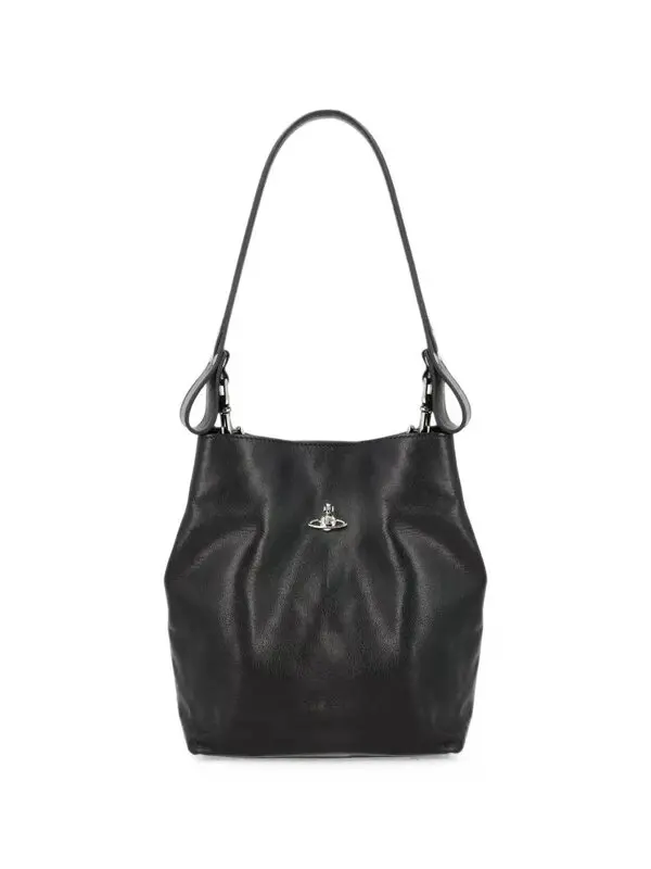 VIVIENNE WESTWOOD Small Lottie Orb-plaque Gathered Shoulder Bag