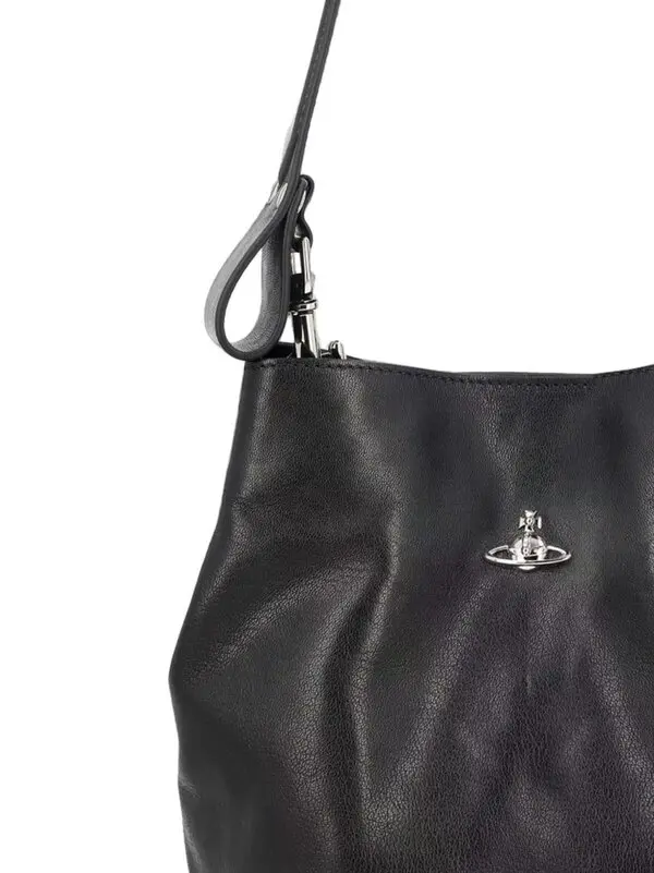 VIVIENNE WESTWOOD Small Lottie Orb-plaque Gathered Shoulder Bag