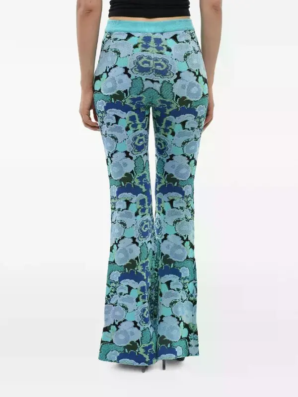 Stella McCartney Floral-jacquard Flared Trousers