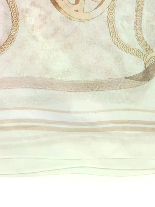 Guess Logo-print Tassel-detail Scarf