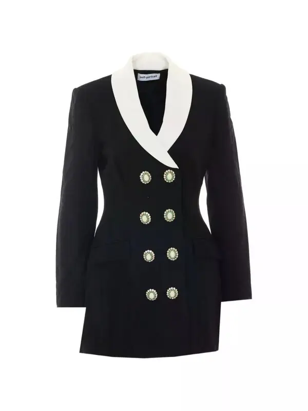 SELF-PORTRAIT Tailored Blazer Mini Dress - Black