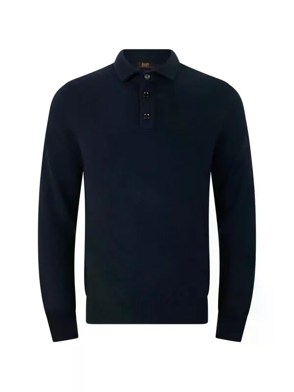 MOORER Button-placket Collar Sweater