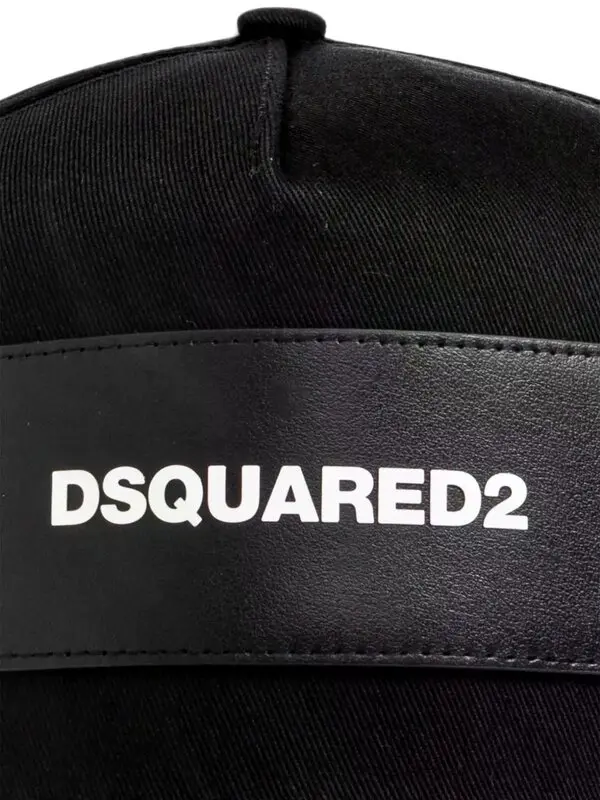 Dsquared2 Logo-patch Distressed Baseball Cap - Black