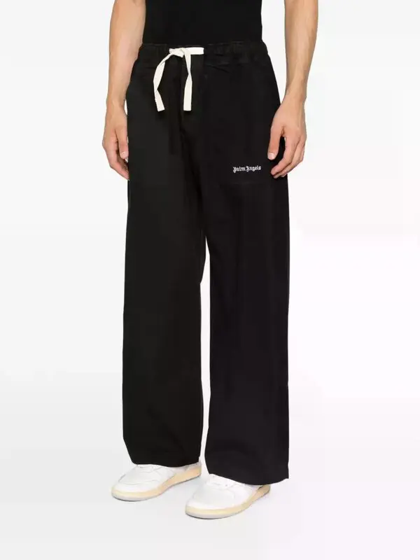 Palm Angels Logo-print Drawstring Trousers