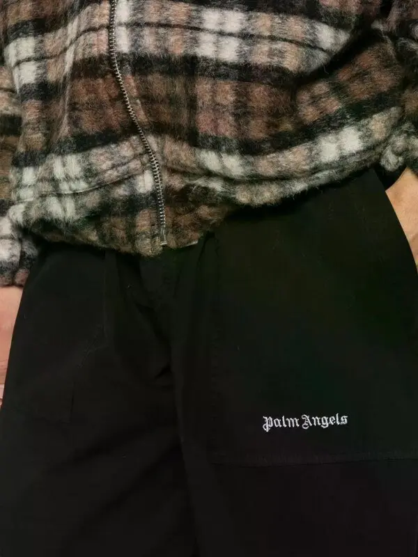 Palm Angels Logo-print Drawstring Trousers