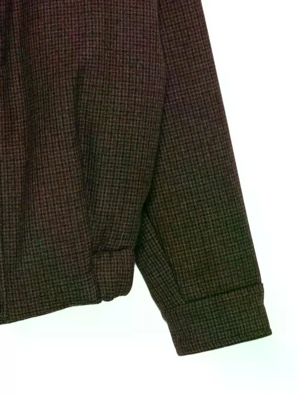 COSTUMEIN Houndstooth-pattern Zip-up Jacket