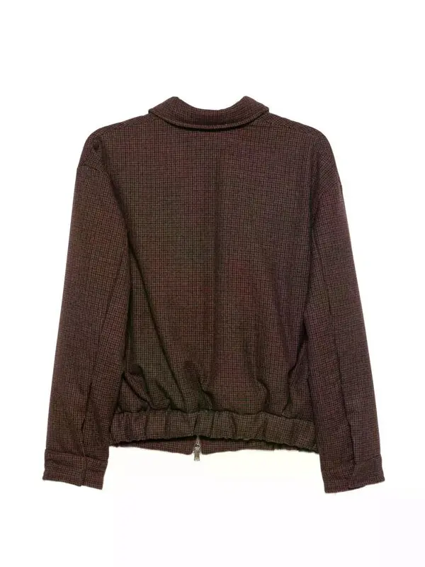 COSTUMEIN Houndstooth Pattern Zip-up Jacket