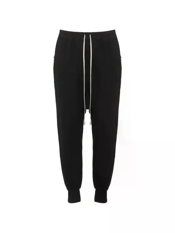 Rick Owens Drawstring Drop-crotch Track Pants - Black