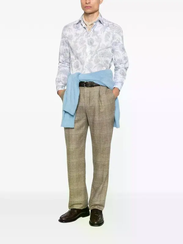 Etro Checked Pleated Trousers