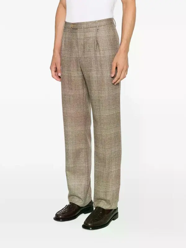 Etro Checked Pleated Trousers